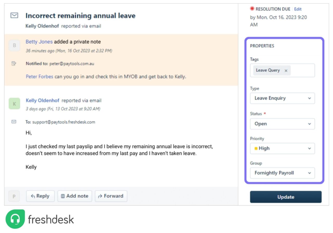 Support Ticketing Software | Elevate Payroll Support